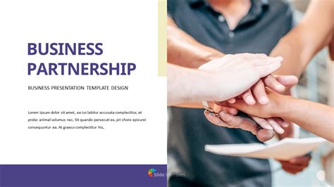 비즈니스 파트너십 무료 Ppt 템플릿 디자인 슬라이드