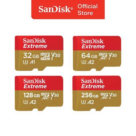 Jual Sandisk Microsdhc Microsdxc Extreme Card 32gb 64gb 128gb 256gb Uhs I U3 Class 10 Shopee