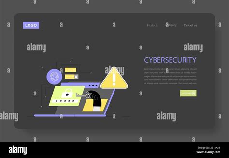 Cybersecurity Concept Secure Login Interface With Warning Sign On A Laptop Screen Digital