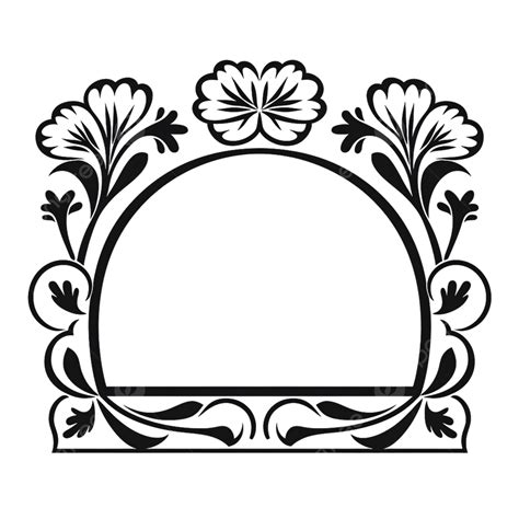 European Retro Lace Plant Border Black Lace Decorative Pattern Vector Flowers Lace Pattern