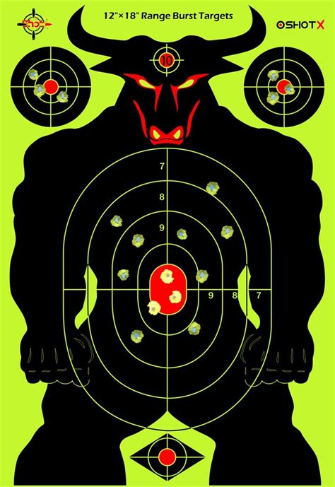 Shooting Reactive Targets 12x18 Inch Silhouette Splatter Target Paper For Hunting Easily See