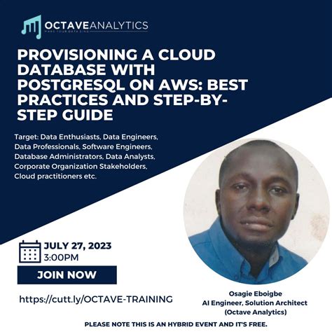 Octave Analytics Limited On Linkedin Octaveanalytics Clouddatabase Postgresql Aws