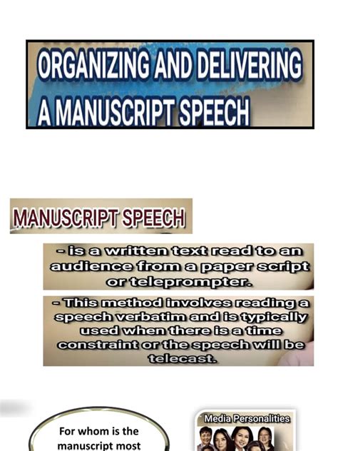 Manuscript Speech Pdf
