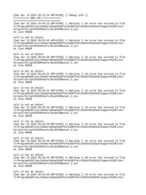 Duik Debug Log Pdf Software Engineering Technology Development