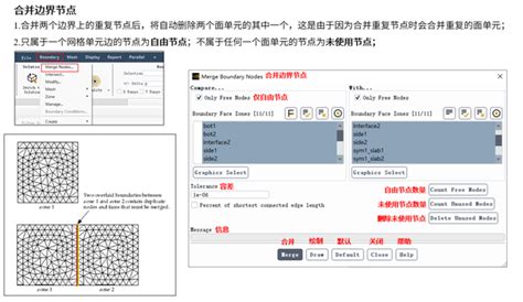 连天雪与风寂寥 的想法 fluent meshing合并节点 合并边界节点 1 合并两个边界上的重复节点后，将自动删除两个面单元的其中