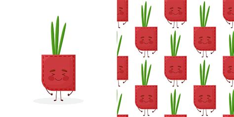 매끄러운 패턴 양파 모양의 패치 포켓 캐릭터 포켓 양파 만화 스타일 디자인 요소입니다 셔츠 책 스티커 카드 포스터에 대한 템플릿 벡터 일러스트레이션 0명에 대한 스톡 벡터