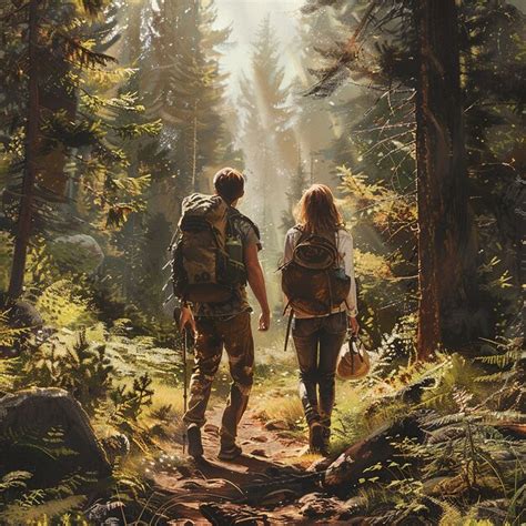 Quotadventurous Forest Trail Hike For Couplesquot Premium Ai