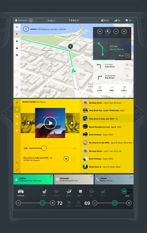 Tesla Interface Concept Behance