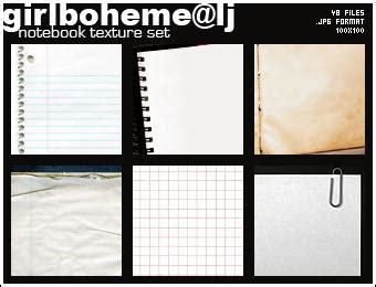 Notebook Texture Set By Girlboheme On DeviantArt