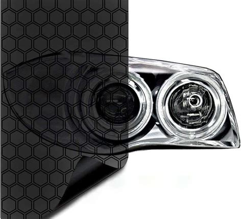 Dark Smoke High Gloss Air Tint Headlight Honeycomb Diamond Headlight