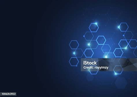 세포 분자 구조 기술 다각형 개념으로 구성 된 추상적인 육각 배경 벡터 일러스트 레이 션 0명에 대한 스톡 벡터 아트 및 기타 이미지 Istock