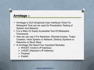 Armitage Art Of Exploitation PPT