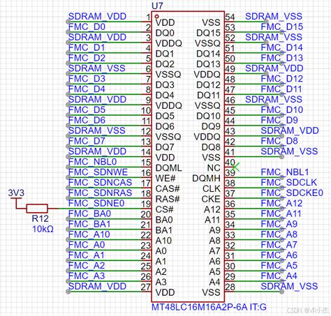 Stm32 Sdram 基于cubemx的fmc配置 主控h743 使用mt48lc16m16a2p 6astm32cubemx Sdram