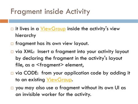 Ppt Android Ui Fragments Powerpoint Presentation Free Download