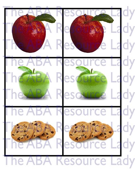 200 Matching Cards Identical And Non Identical Vb Mapp Stimuli Etsy