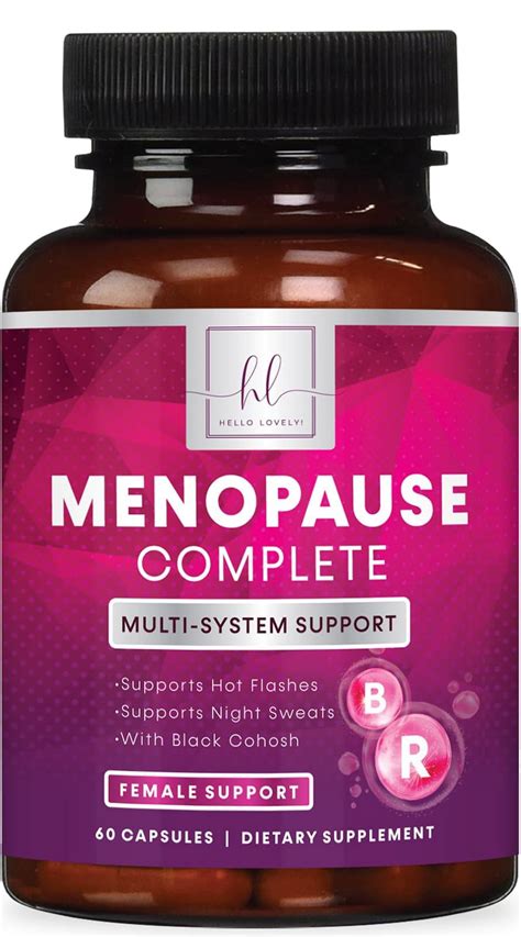 Hello Lovely Menopause Relief Pills Hormone Support Energy Hot