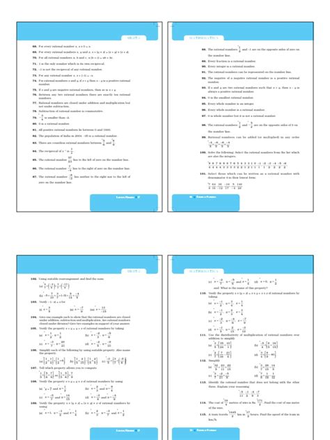 Rational Numbers 1 Pages 9 16 Pdf Numbers Rational Number