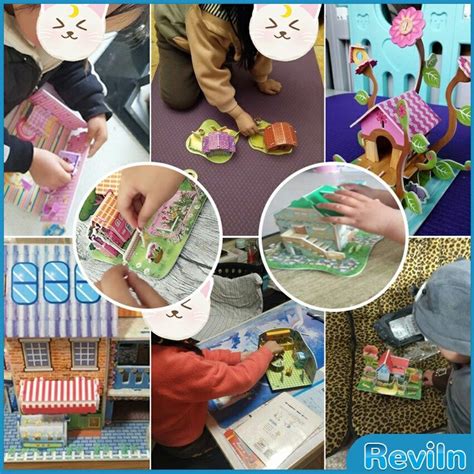 Reviln โมเดลบ้าน โมเดลร้านค้า งานประกอบ 3 จิ๊กซอว์กระดาษ เกมสมอง ของเล่นเด็ก 3d Puzzle Reviln