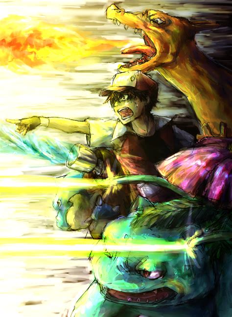 Red Charizard Venusaur And Blastoise Pokemon And More Drawn By Wooperlooper Danbooru