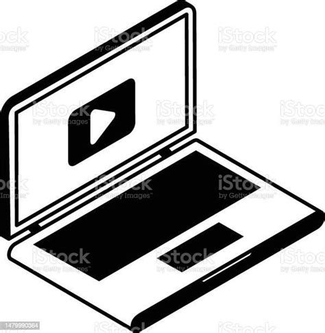 비디오 렌더링 노트북 아이소메트릭 개념 온라인 푸티지 시청 벡터 개요 아이콘 디자인 영화 제작기호 비디오 제작 장비 서명 스트리밍 미디어 및 영화 제작자 스톡 일러스트레이션