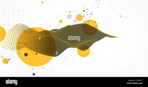 The Abstract Wave Is Made In A Frame Style Halftone Template For Science And Technology