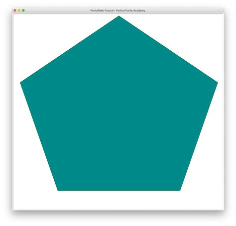 Pentaflake Fractal With Python Turtle Source Code Python And Turtle