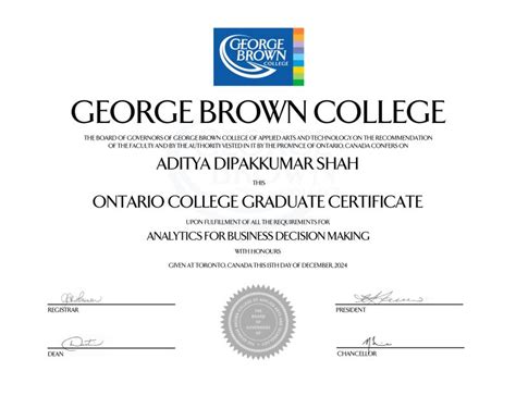 Aditya Shah On Linkedin 🎓 Excited To Announce My Graduation From George Brown College With An