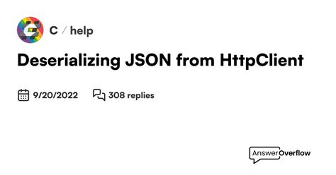 Deserializing Json From Client C