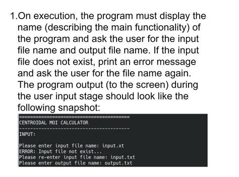 Solved 1on Execution The Program Must Display The Name