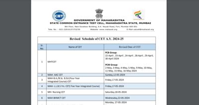 MHT CET Exam Dates Revised For PCM PCB And Other Courses Check Updated Schedule Here