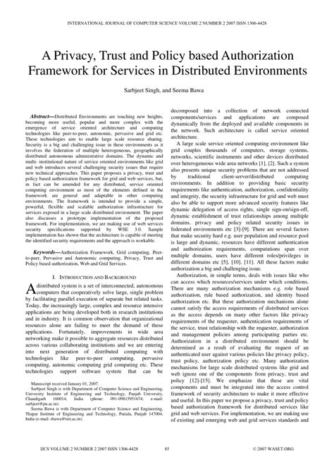 Pdf A Privacy Trust And Policy Based Authorization Framework For
