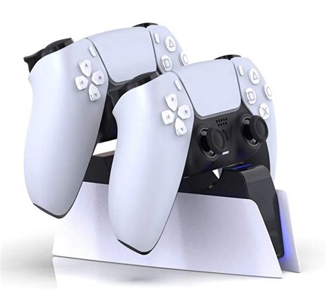 Honcam Ps5 Dual Controller Charging Dock Station With Led Indicator For Dualsense Video Gaming