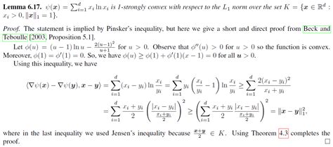 Linear Algebra Squared L2 Norm Is Strongly Convex Wrt L1