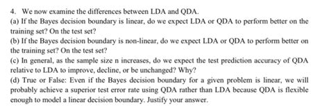 Solved We Now Examine The Differences Between LDA And Chegg Com