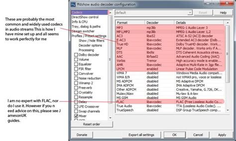Setting Up Codecs Using FFDShow Windows Media Center Emby Community