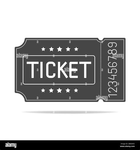 Vector Of A Ticket Icon In A Flat Style Retro Ticket Stub Stock Vector Image And Art Alamy