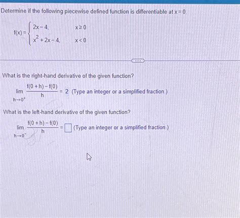 Solved Determine If The Following Piecewise Defined Function