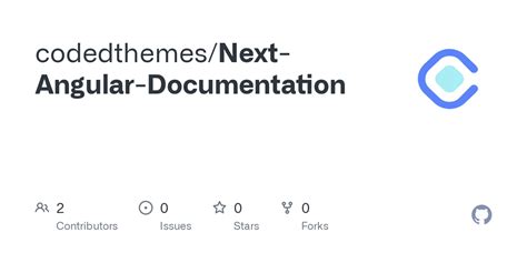 GitHub Codedthemes Next Angular Documentation