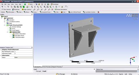 Tutorial Analysis Of Bracket In Ansys Workbench Grabcad Tutorials