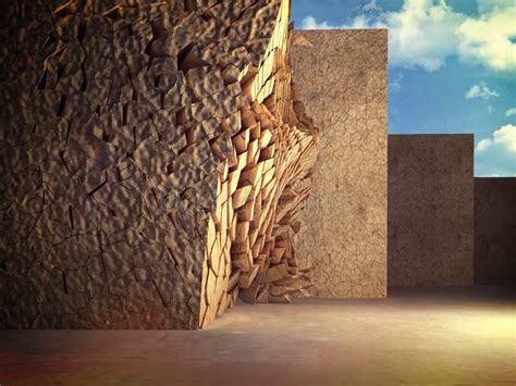 Falling Wall Of Boxes Stock Illustration Illustration Of Shipping