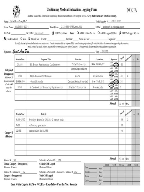 Fillable Online Cme Logging Form Aug 99 Cme Logging Form Aug 99 Fax Email Print Pdffiller