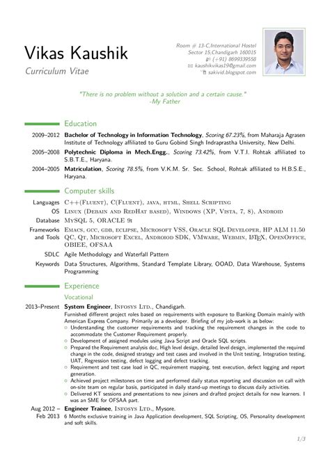 Vikas Kaushik Cv Kaushikvikas19 Page 1 3 Flip Pdf Online Pubhtml5