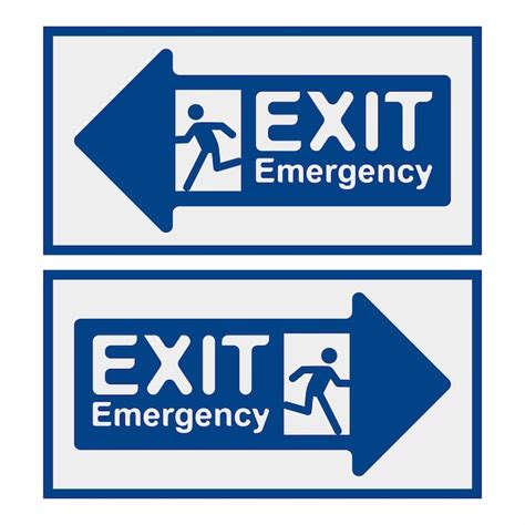 Набор знаков аварийного выхода Премиум векторы