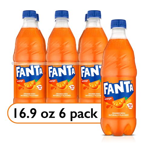 Fanta Orange Fruit Soda Pop Beverage Drink 16 9 Fl Oz 6 Pack Bottles