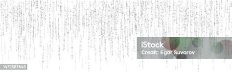 흰색 배경에 이진 코드입니다 추상 행렬 스트림 웹 사이트 또는 포스터에 대한 실행 번호 템플릿입니다 미래형 데이터 시각화 현대 코딩 개념입니다 벡터 그림 이진법에 대한 스톡