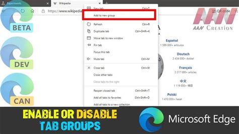 How To Enable Or Disable Tab Groups In Microsoft Edge Chromium Microsoft Tab Chromium