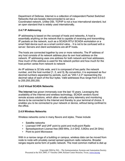 Scada Protocols And Communications Trends Doc
