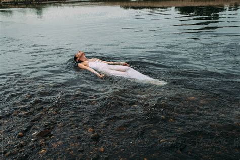 Woman In River Flow By Stocksy Contributor Maryanne Gobble Stocksy