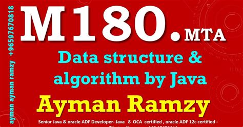 Ayman Ramzy M180 Algorithm And Data Structure