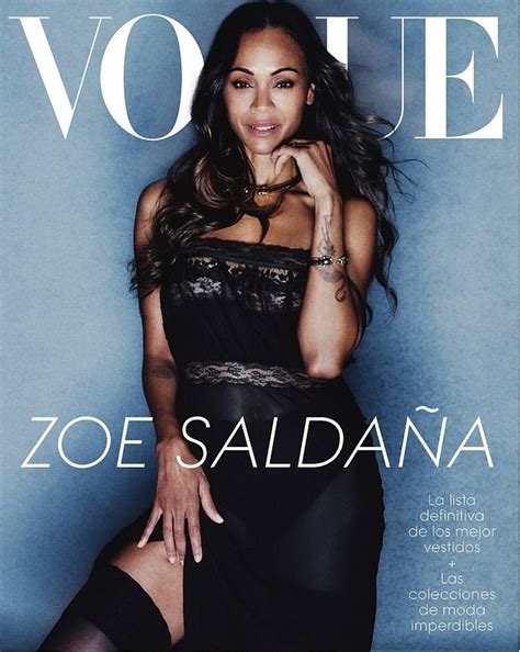 Zoe Saldana 47 Flashes Thigh High Stockings For Vogue As She Says She
